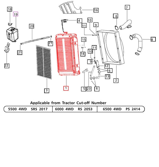 RADIATOR SUB ASSEMBLY | Statista Tractor Parts